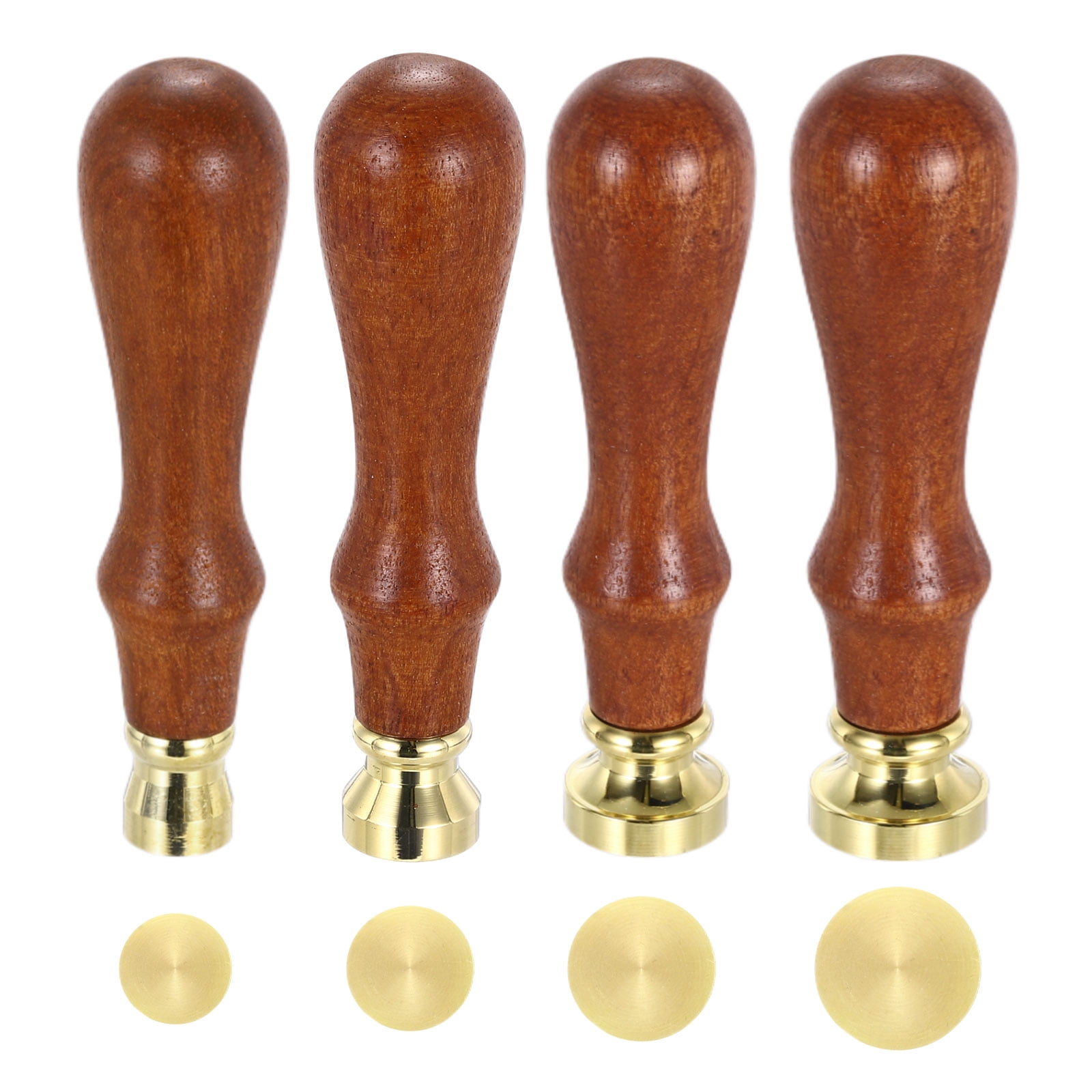 12/15/18/20mm Round Blank Wax Seal Stamp 4 Pack Removable Brass Head ...