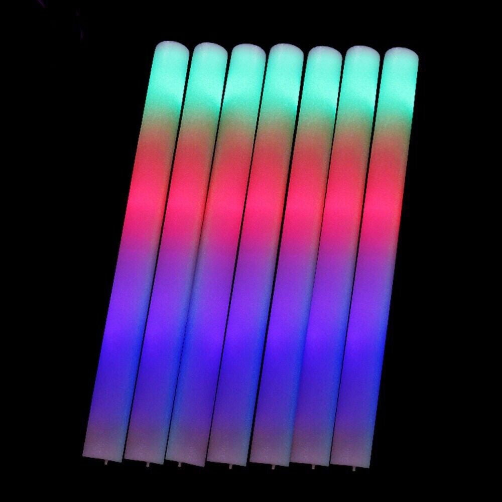 12/15/30/60Pcs Led Glow Sticks Bulk Colorful Rgb Foam Stick Cheer Tube ...