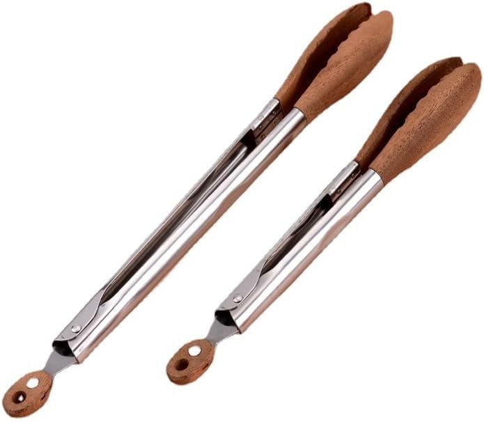 12 & 15 Inch Cooking Tongs, Wooden Tongs for Cooking, Kitchen Wooden ...