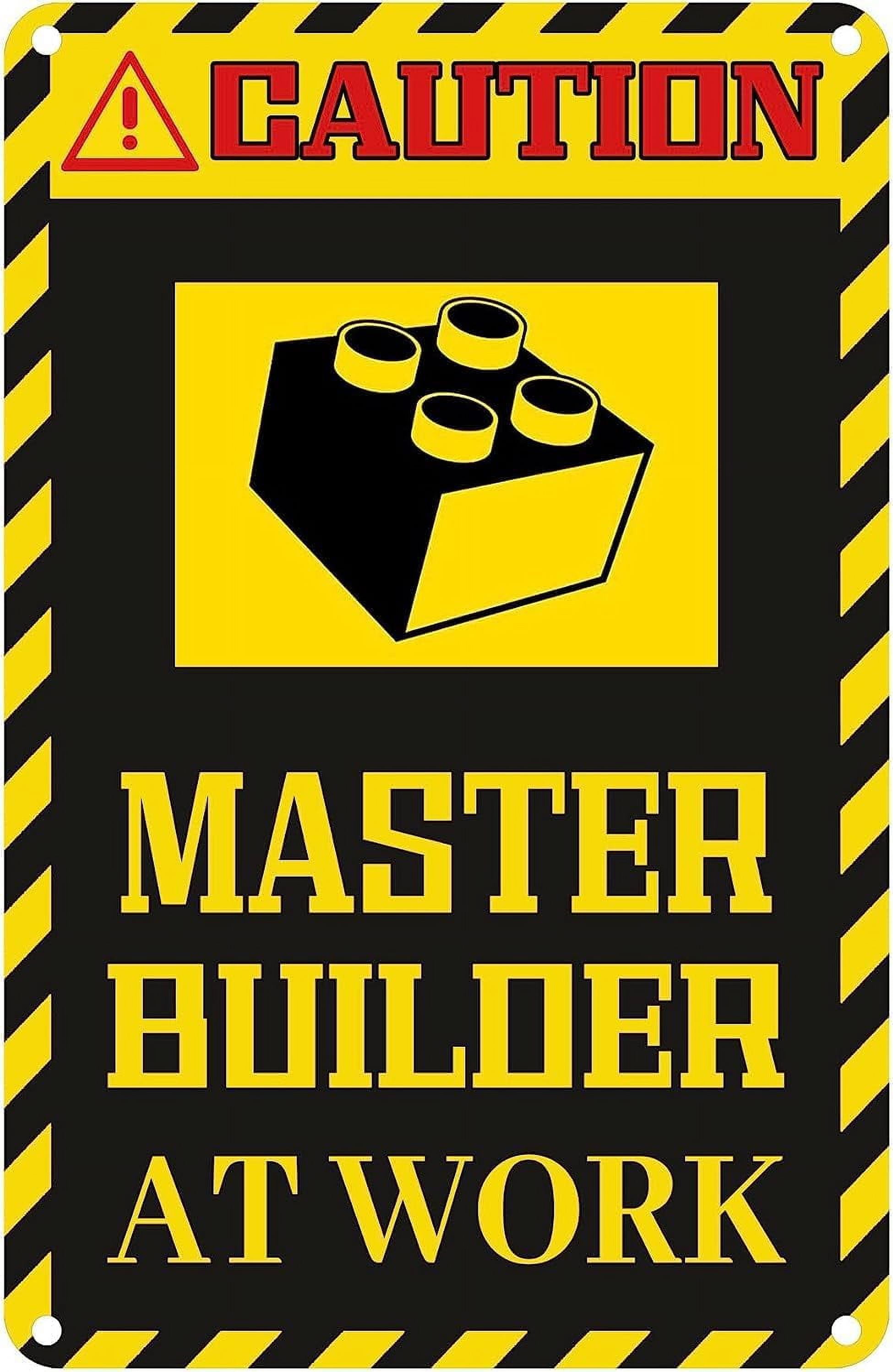 12"×16" Caution Master Builder at Work Architectural for Construction ...