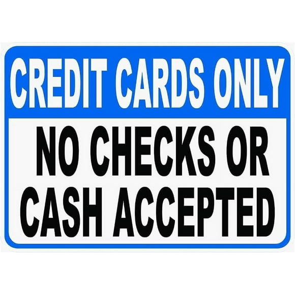 Credit Card Acceptance Signs