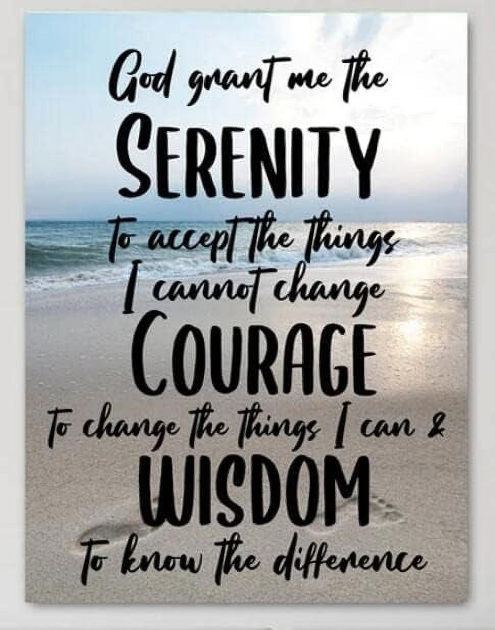 12"×16" God Grant Me Serenity Accept Things I Cannot Change Aluminum Tin Sign Metal Wall Art ...
