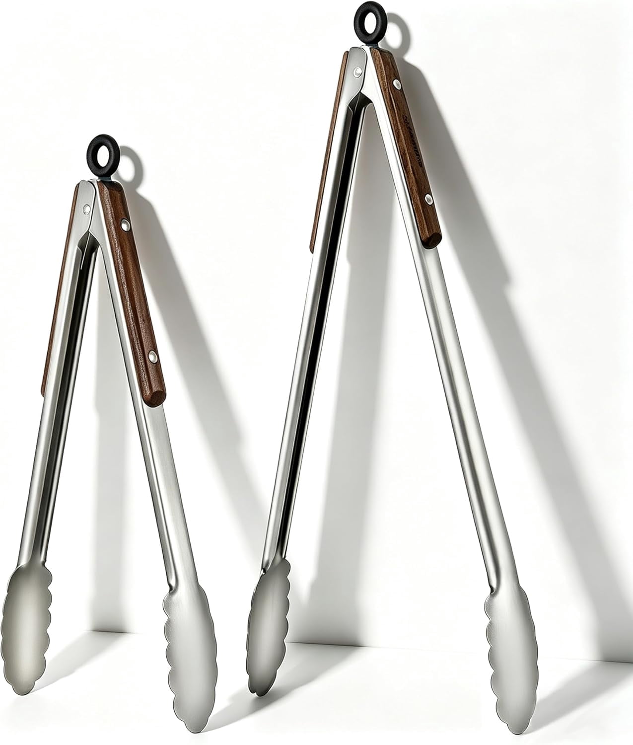 12 & 16 Inch Food Tongs Set, Food Grade Stainless Steel Kitchen Tongs ...