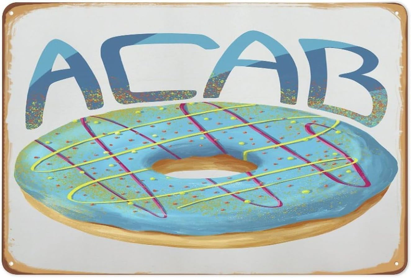 12×16 inch Acab Donut Metal Sign Socialism,Posters Metal Signs Signals ...