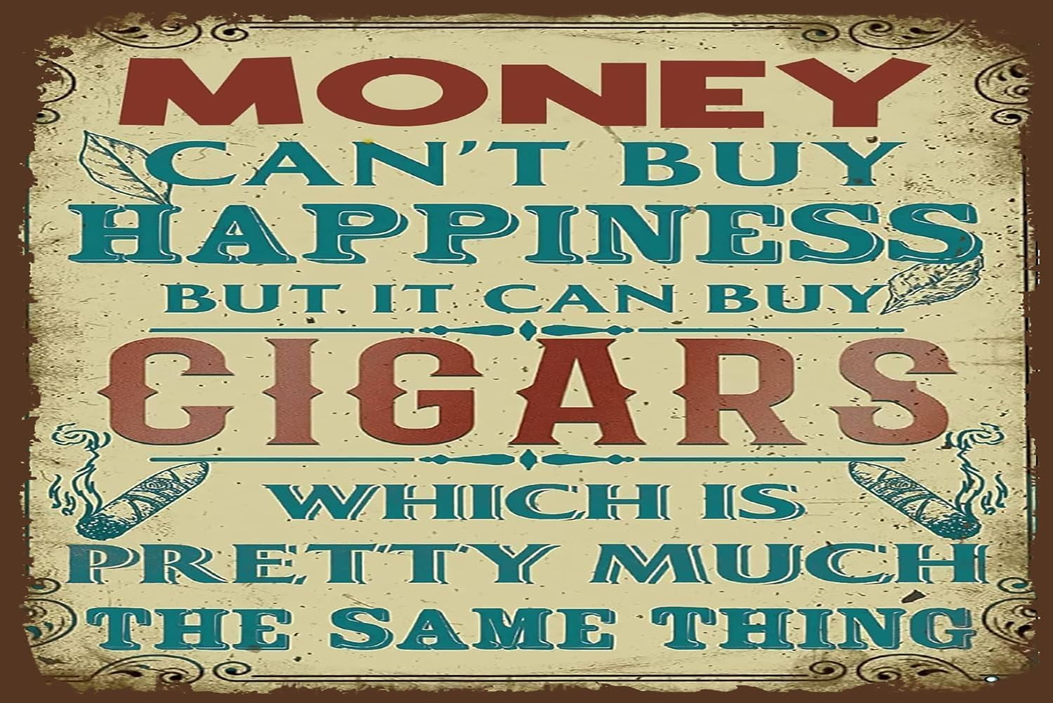 12×16 inch Funny Bar Tin Signss Money Can'T Buy Happiness But It Can ...