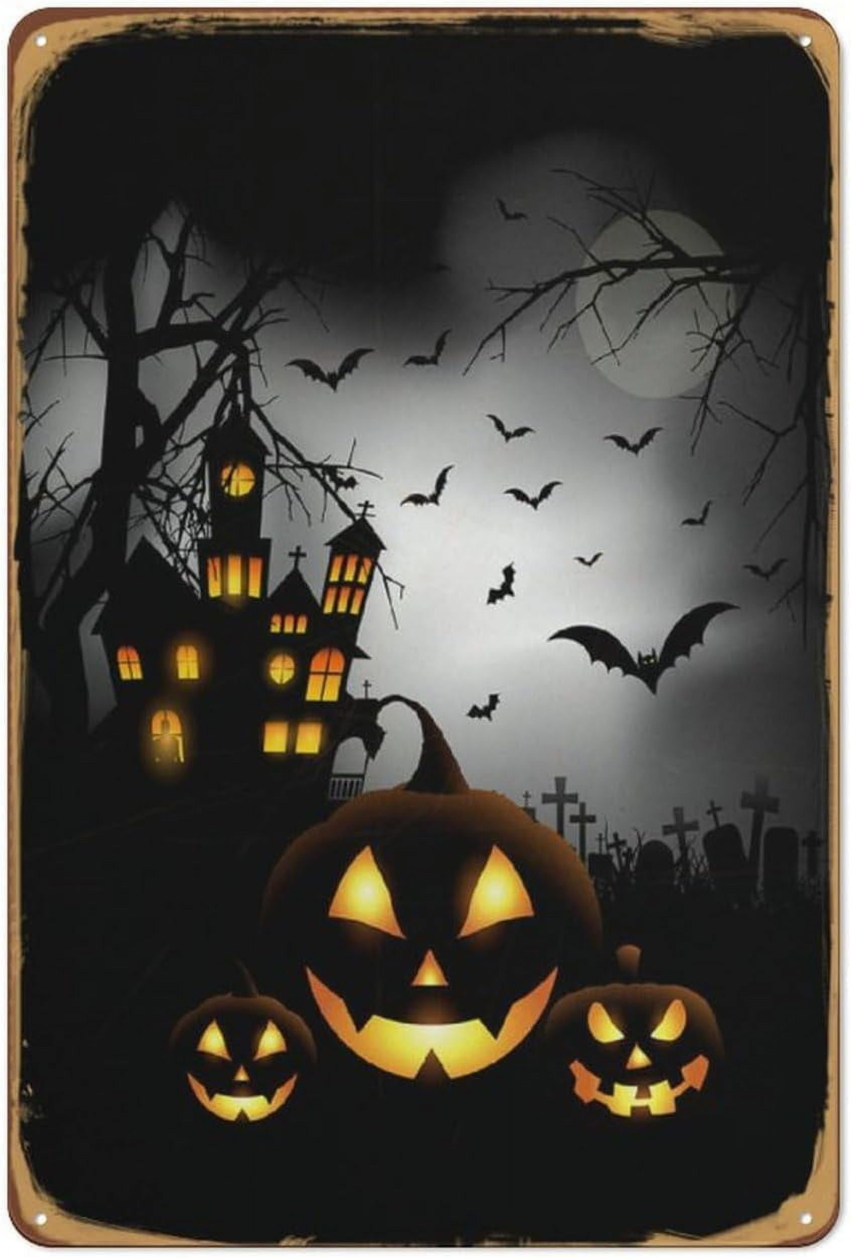 12×16 inch Glowing Pumpkins Metal Sign Pumpkin Fall Decor,Rustic ...