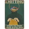 12×16 inch Knitting Keeps Me From Unraveling Poster,Crochet,Knitting ...