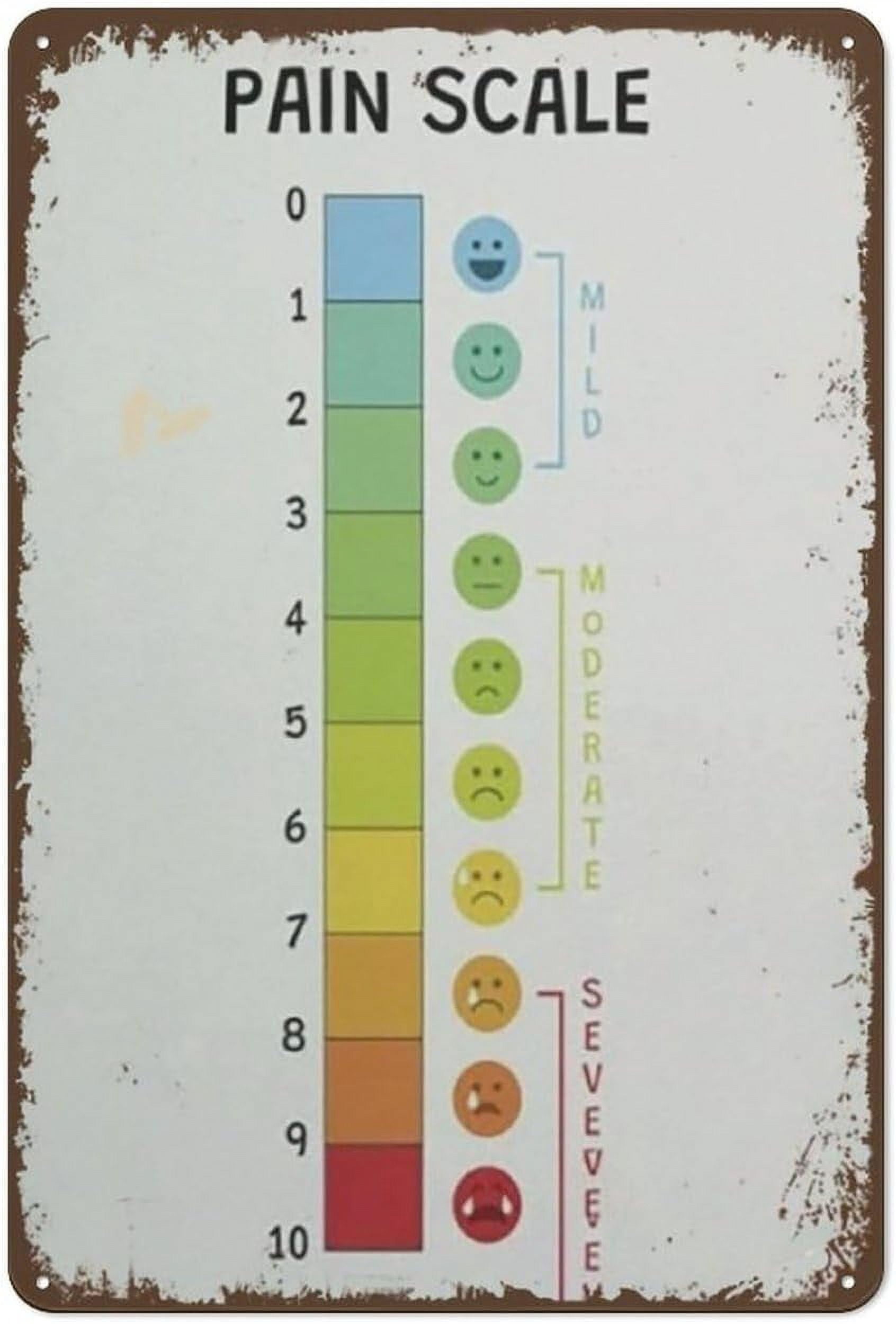 12×16 inch Pain Scale Poster,Health Clinic Decor School Nurse Office ...