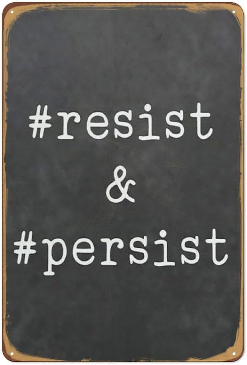 12×16 inch Resist And Persist Chalkboard,Typography Resistance Poster ...