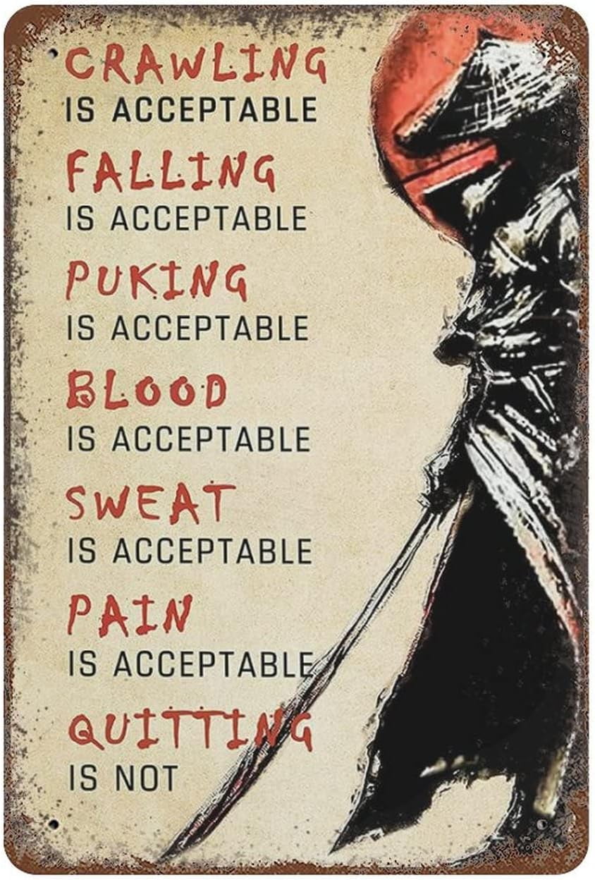 12×16 inch Samurai Warrior Motivational Personalized Metal Tin Sign ...