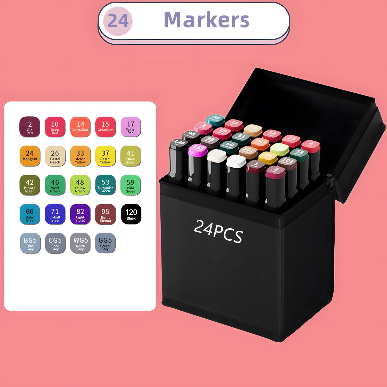 12-168 Colors Alcohol Markers Dual Tip Permanent Art Markers for ...