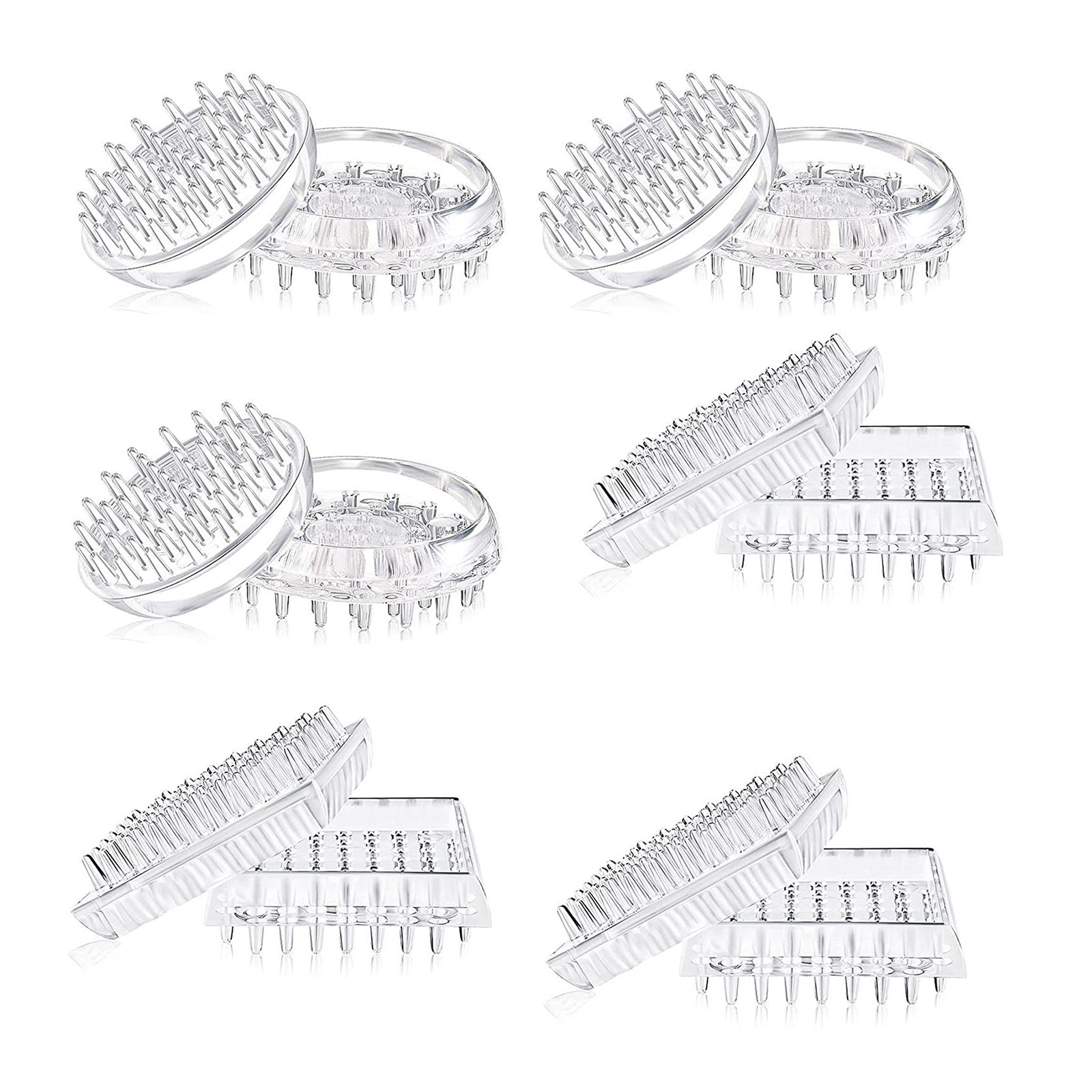 12/16Pcs Carpet Protectors Clear Plastic Caster Cups Comfortable Touch ...