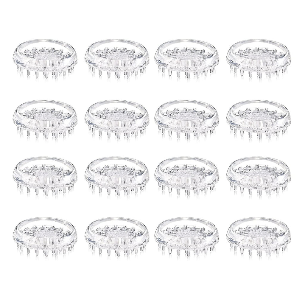 12/16Pcs Furniture Caster Cup Carpet Protectors Clear Plastic Chair Leg ...