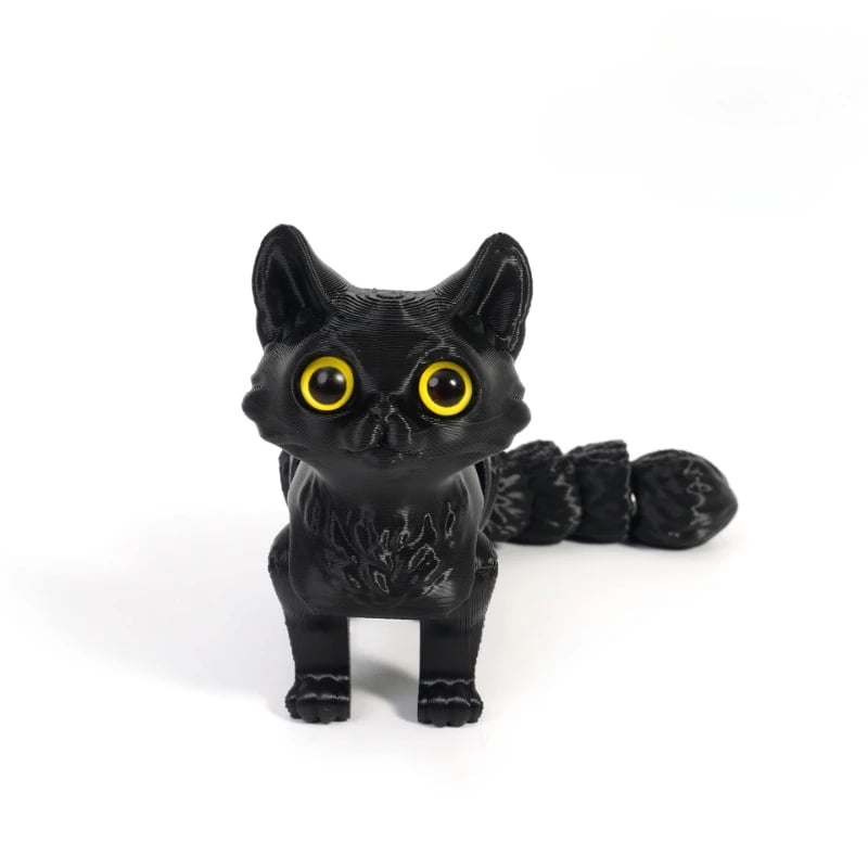 12/16cm 3D Printed Articulated Cute Cats Figurine Miniature Living Room ...