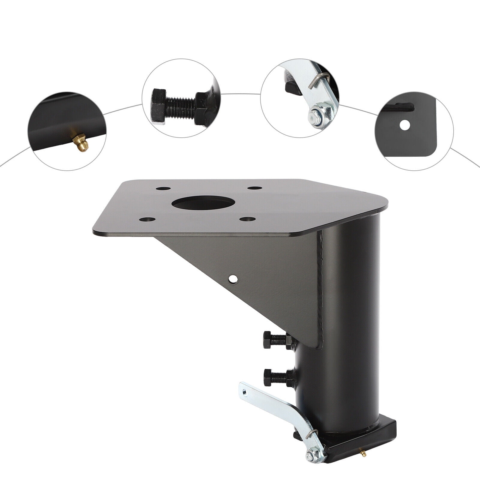 12" - 17" Adjustable Fifth (5th) Wheel for Camper RV Adapter Hitch to ...