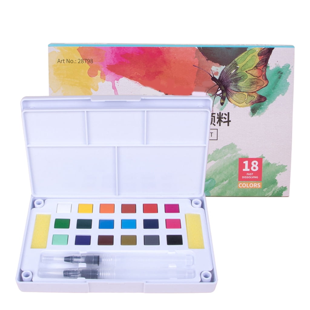 12/18/24/36/48 Colors Watercolor Paint Set for Artists Solid Watercolor Painting Set Easy to Use ...