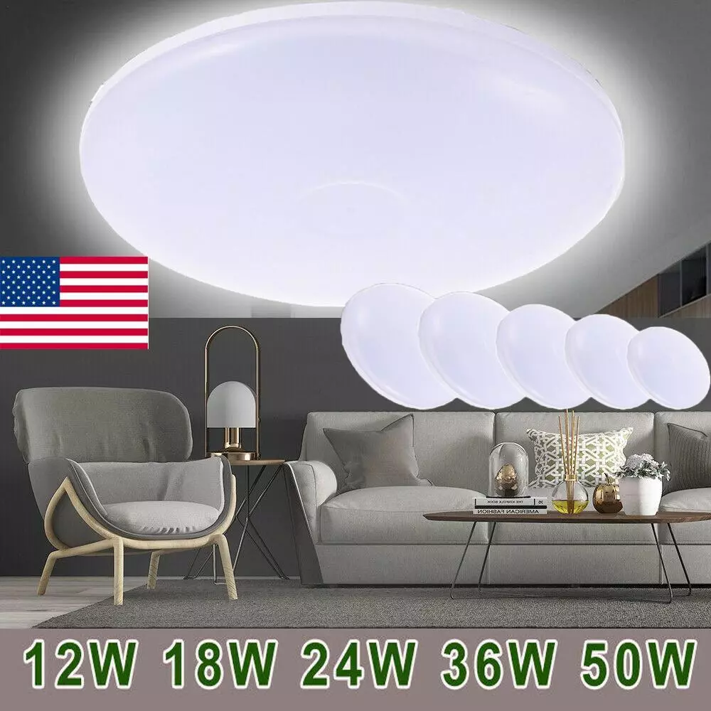12/18/24/36/50W LED Panel Light Ceiling Downlight Surface Mounted Flat ...