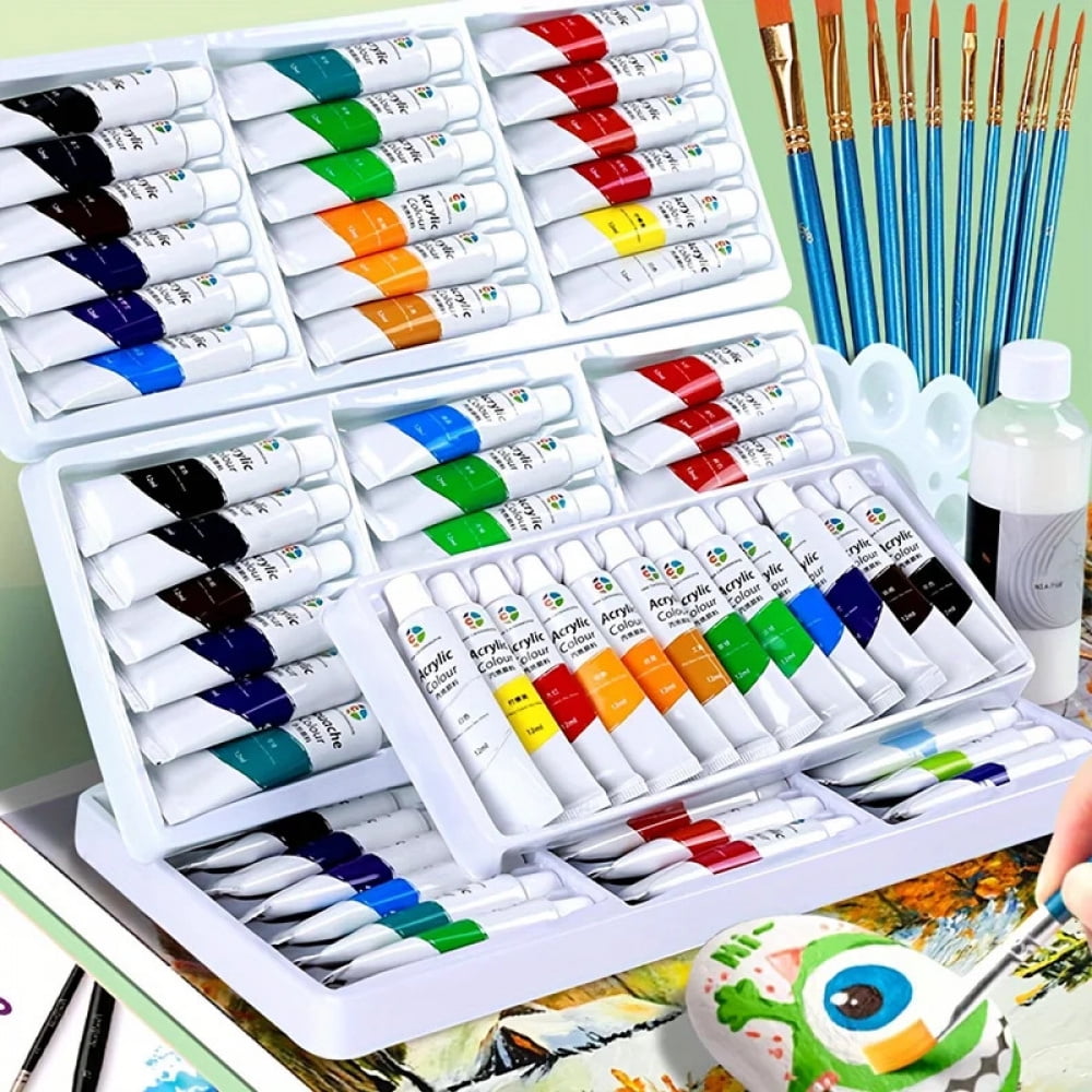 12/18/24 Vibrant Colors Acrylic Paint Set - 5ml Each, Multi-purpose for ...