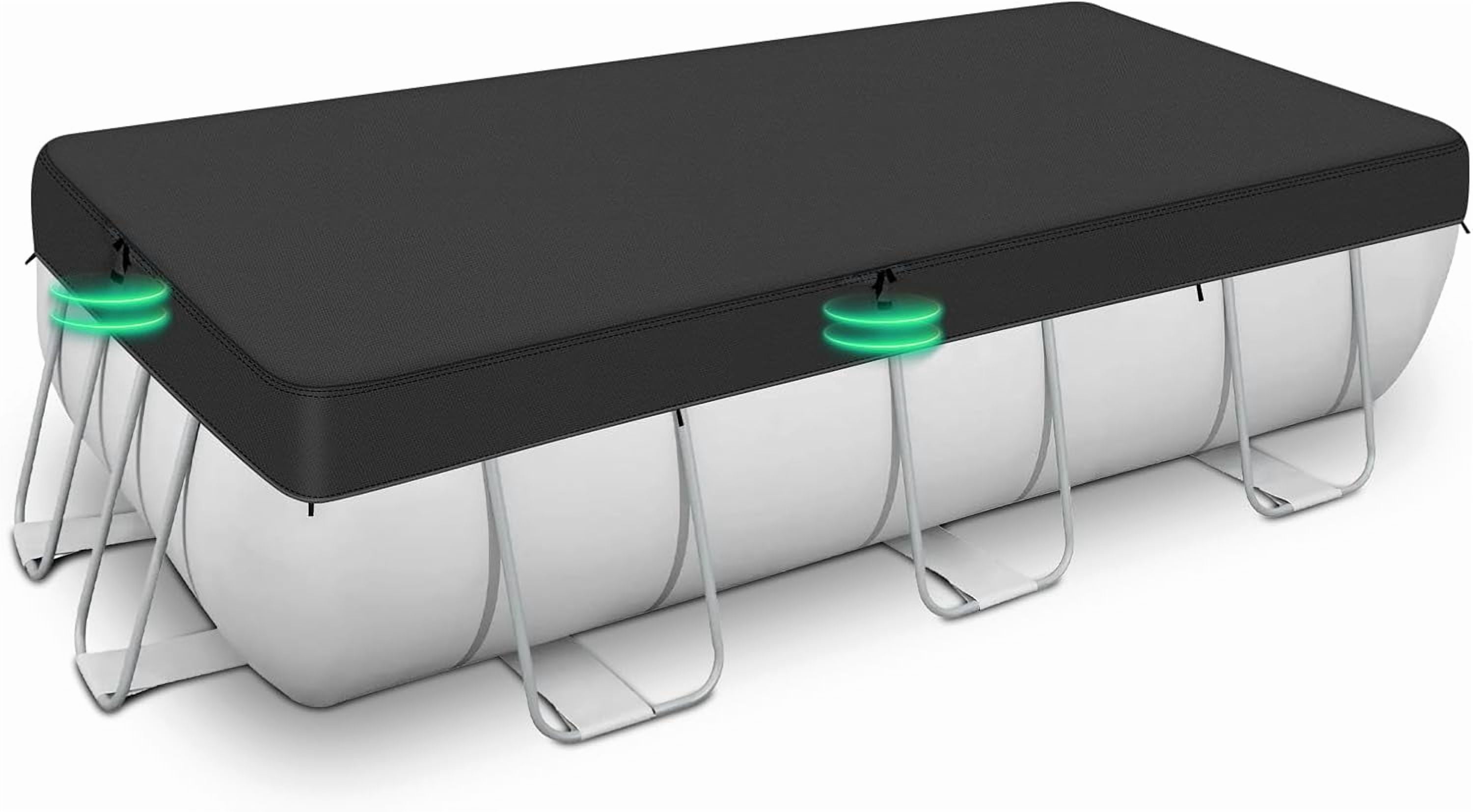 12-18FT Rectangular Pool Cover, Oval Solar Pool Cover for Above Ground ...