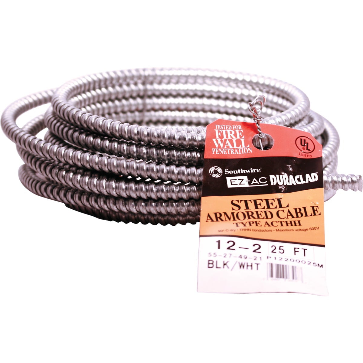 12/2 Steel Armored Cable Electrical Wire - Pack of 12 - Walmart.com