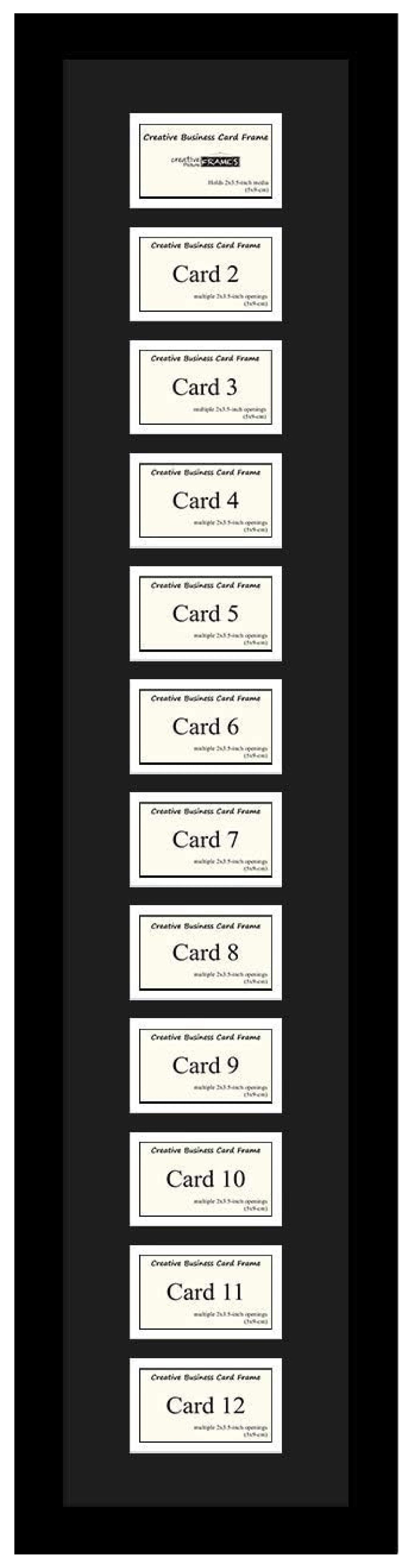 12-2" x 3.5" Opening Black Business Card Frame with 8" x 38" Double ...