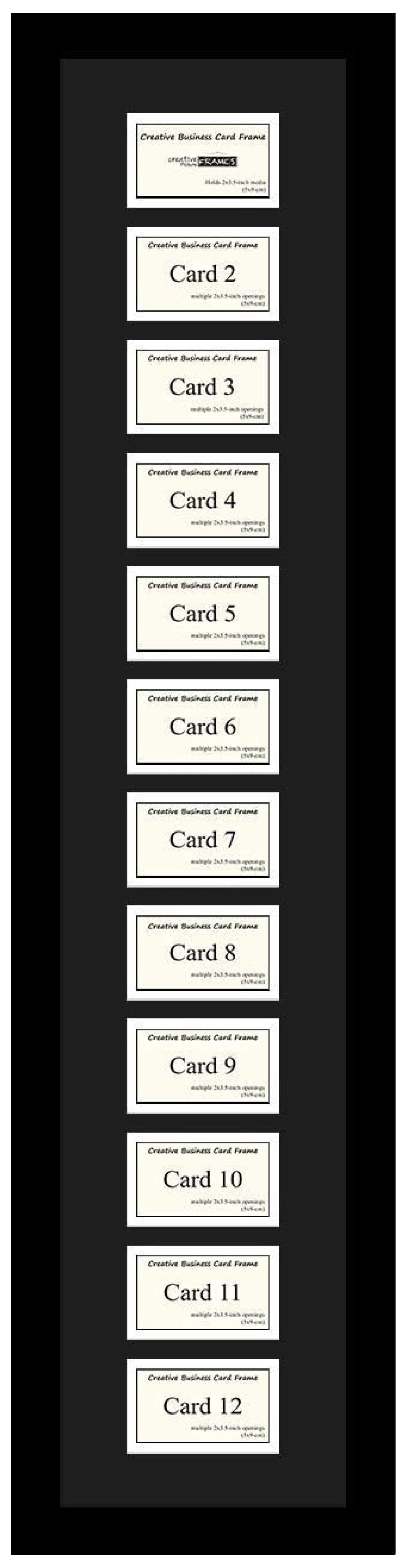 12-2" x 3.5" Opening Black Business Card Frame with 8" x 38" Double ...