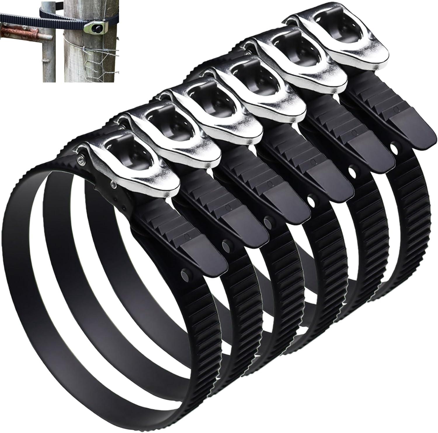 12 & 20 Inch Heavy Duty Reusable Ratcheting Cable Ties with Stainless ...