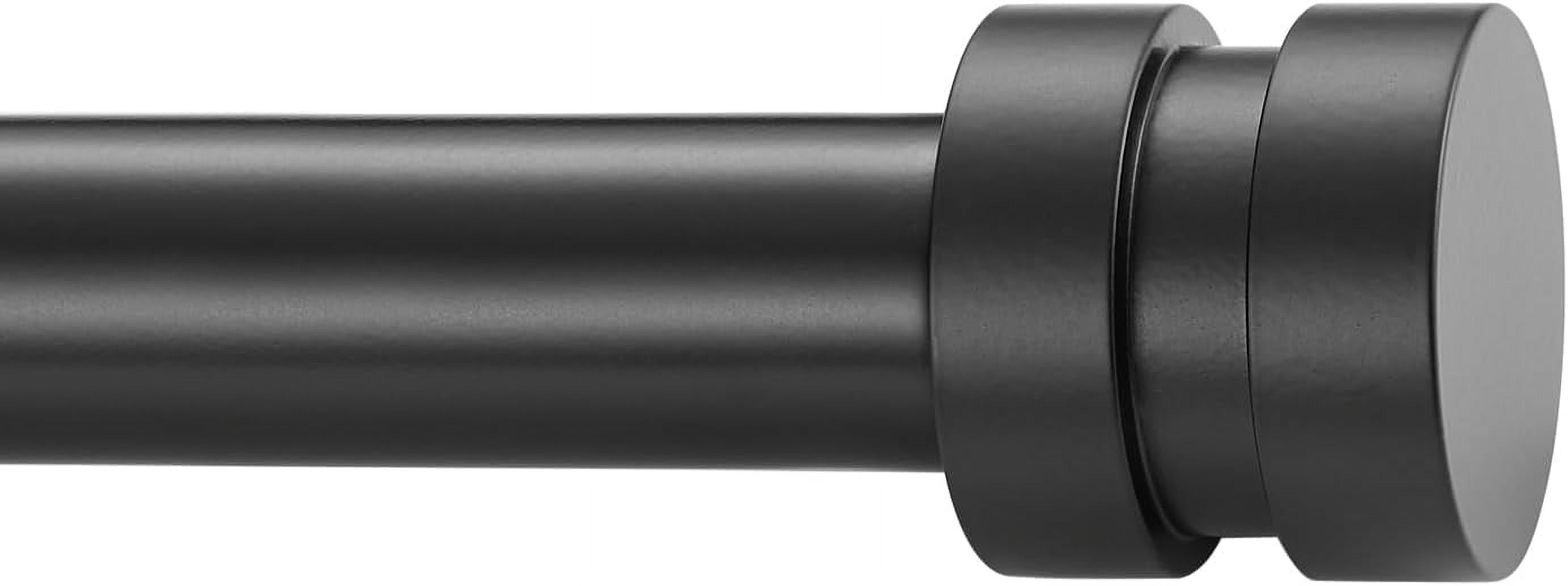 12-20 inch Short Adjustable Matte Black Curtain Rods,1 inch Diameter ...