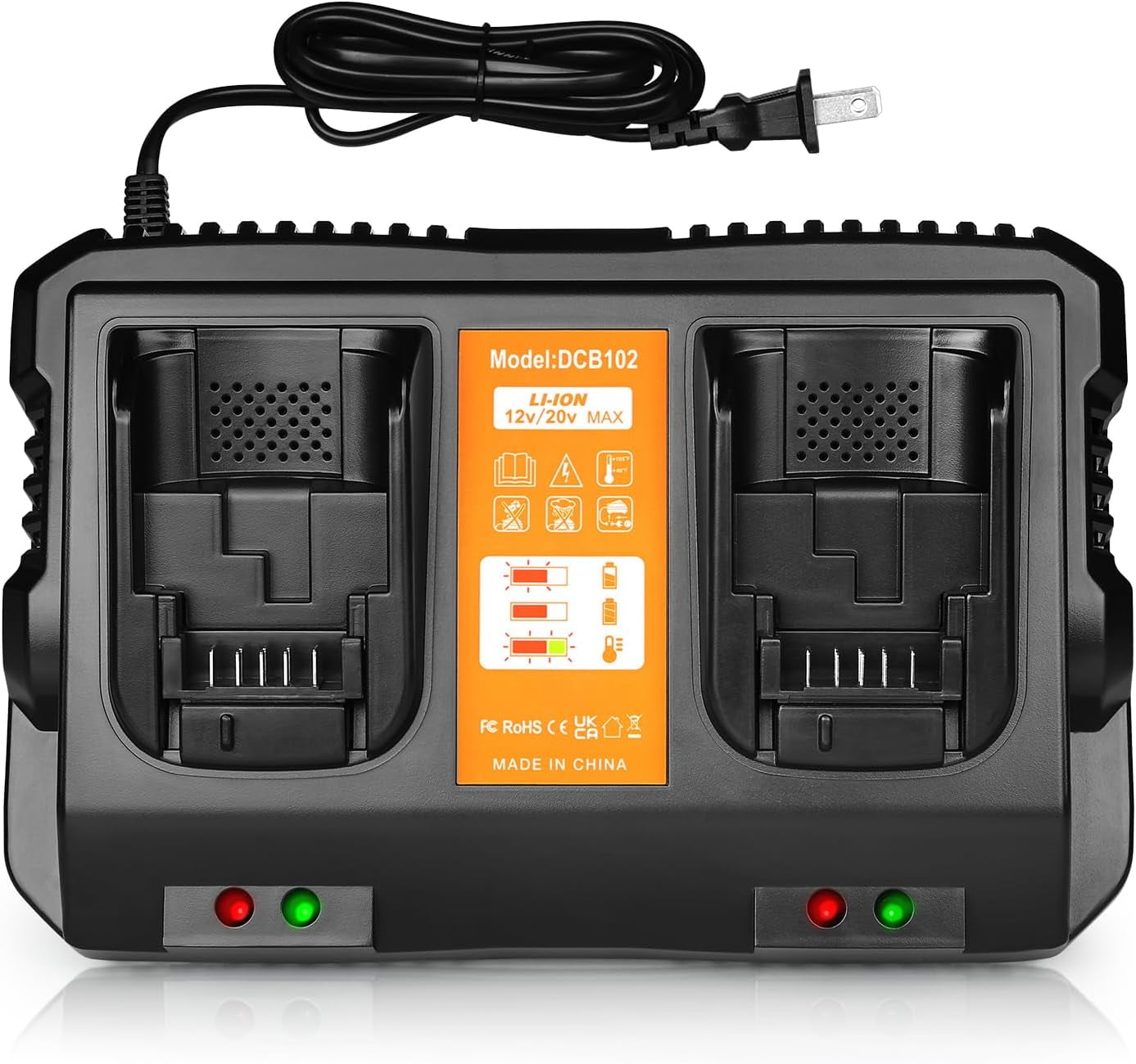12/20V Max Battery Charger Replacement for Dewalt DCB102 Compatible ...