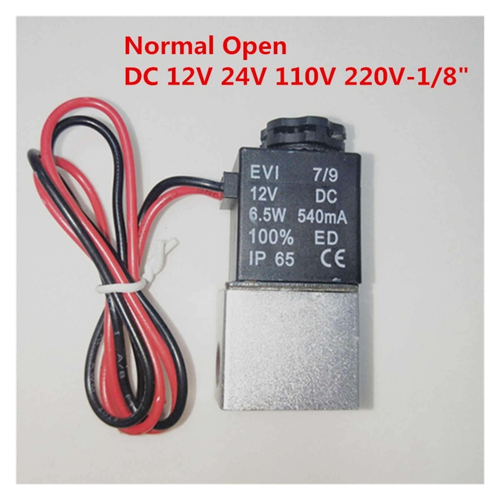 12/24/110/220/380 Solenoid Valve 1/8" 2 Way Normally Open Direct-acting ...