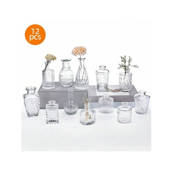 12/24/30/48pcs Bud Vases, Small Vase For Flowers, Clear Glass Vase For ...