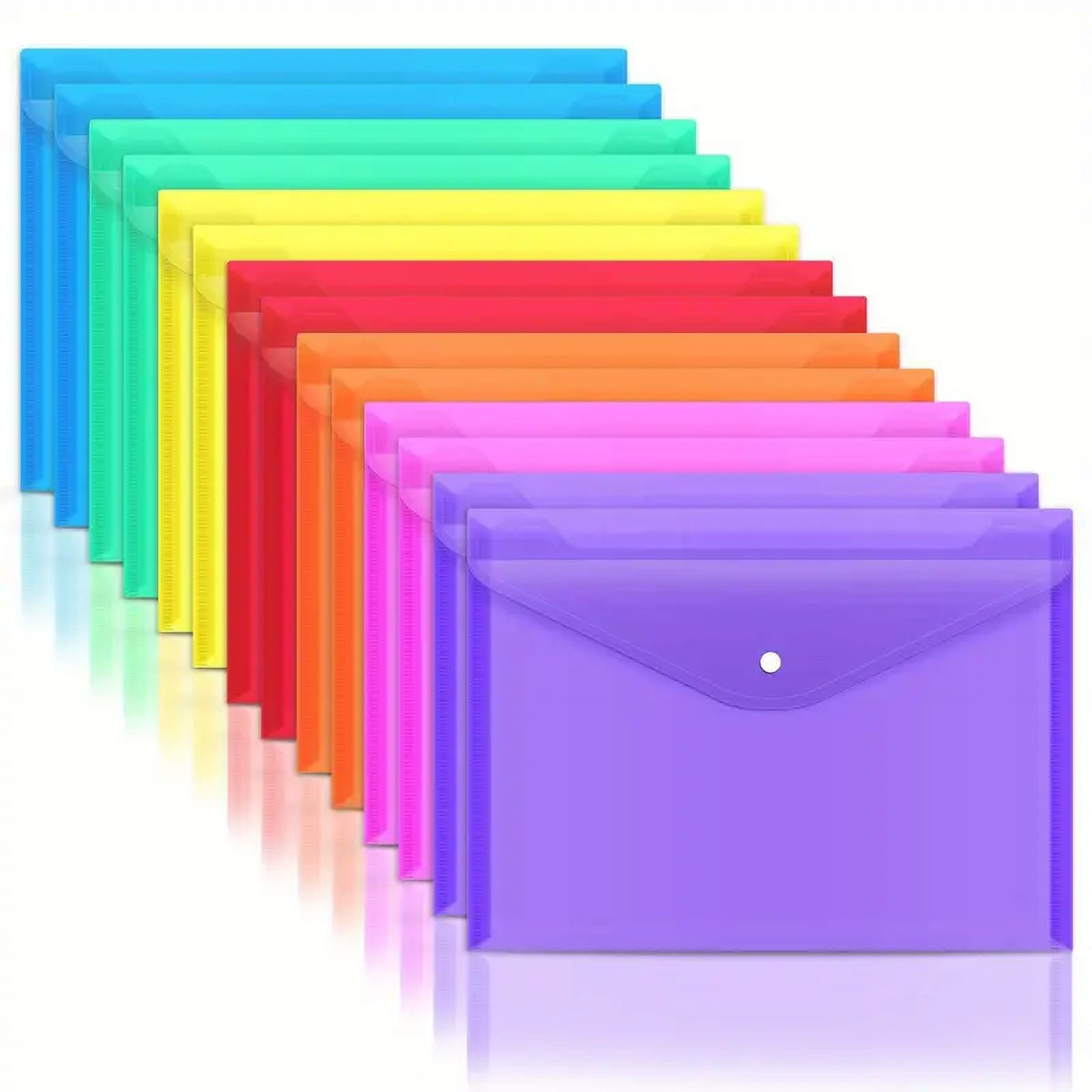 12/24/36/48pcs Plastic Envelopes, Plastic Folders, Document Folders ...