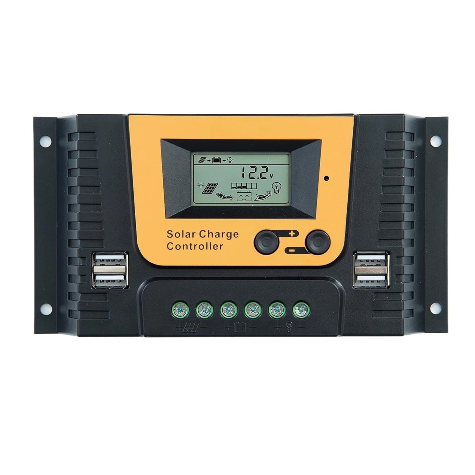 12/24/36/48v Lithium Battery Solar Panel Regulator PWM Solar Charge Controller For With Backlit ...