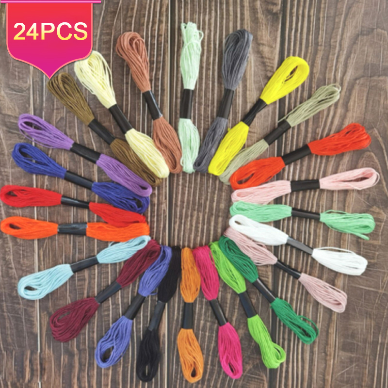 12/24/36/50Pcs DIY Sewing Floss Kit Craft Art Sewing Multicolor ...