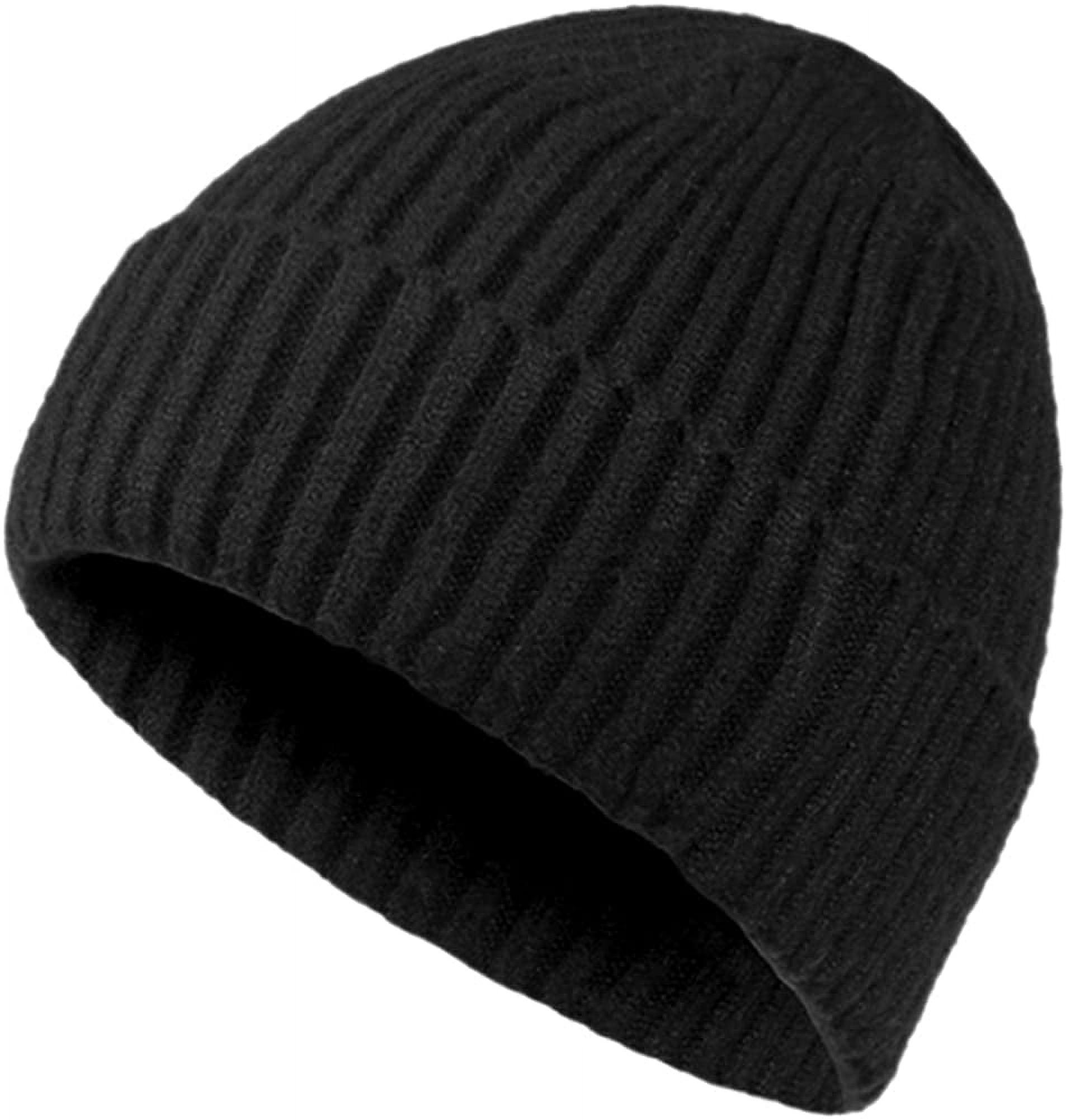 Winter Thick Cold Beanie Hats for Men, Wool Knit Slouchy, Warm Baggy ...