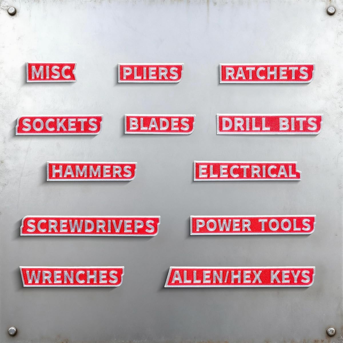 12/24/36 Pack of Magnetic Toolbox Labels,3D-Printed Tool Box Labels ...