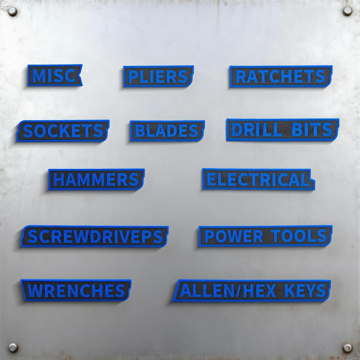 12/24/36 Pack of Magnetic Toolbox Labels,3D-Printed Tool Box Labels ...