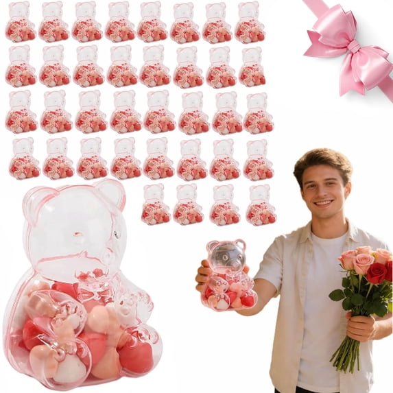 12/24/36PCS Gummy Bear Containers Plastic, 2.76"X1.97"X1.57" Clear ...