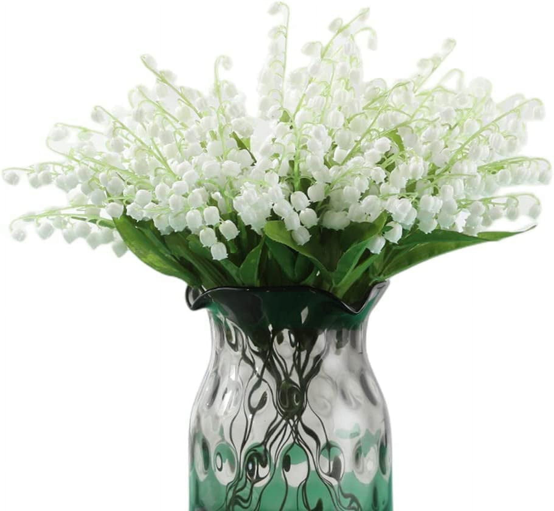 12/24/36Pcs Artificial Flowers Lily of The Valley Mini White Bell ...