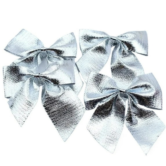 12/24/36Pcs Christmas Glitter Bow Red Mini Xmas Tree Bowknot For Home ...