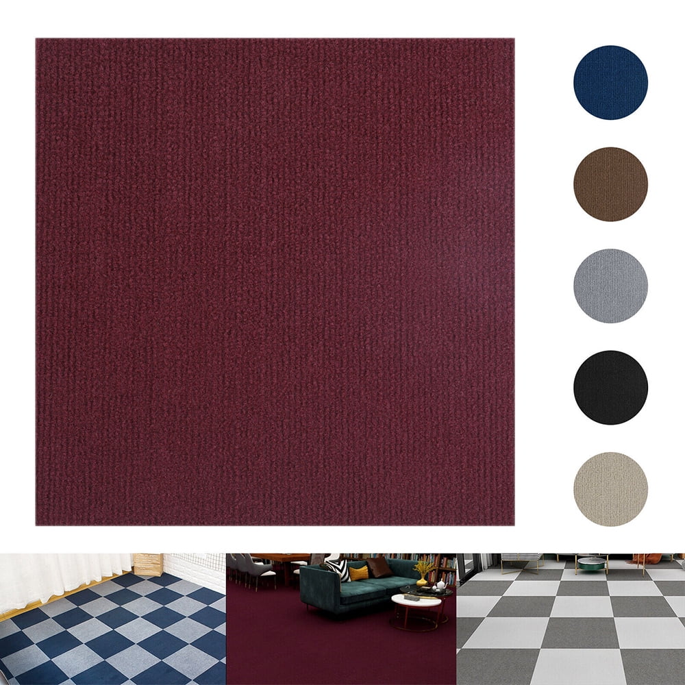 Creative Home: Nexus Tiles: Self-Adhesive Carpet Tiles - Actual: 12" x 12" Navy Blue - Walmart.com