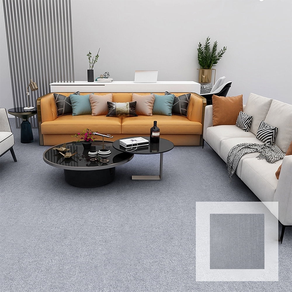 12/24/36pcs Self Adhesive Carpet Tiles Peel and Stick Floor Plank Mat ...