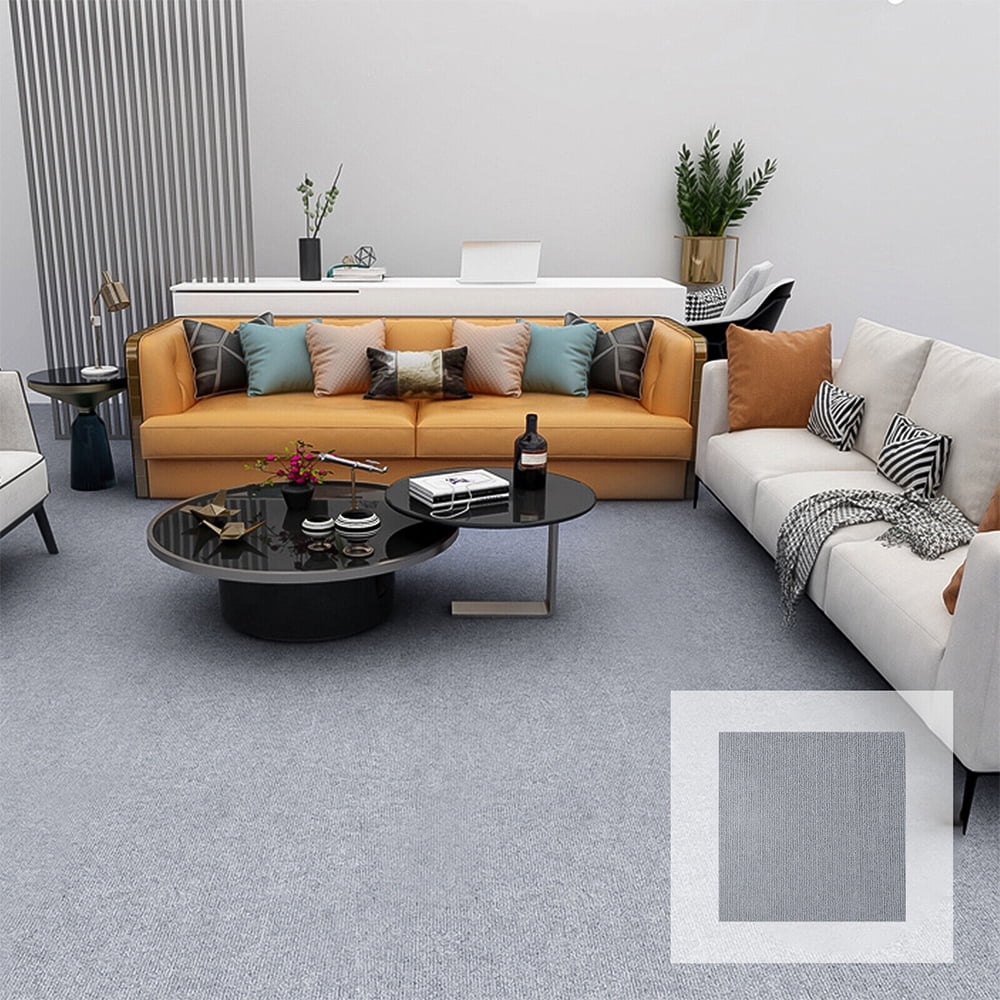 12/24/36pcs Self Adhesive Carpet Tiles Peel and Stick Floor Plank Mat ...