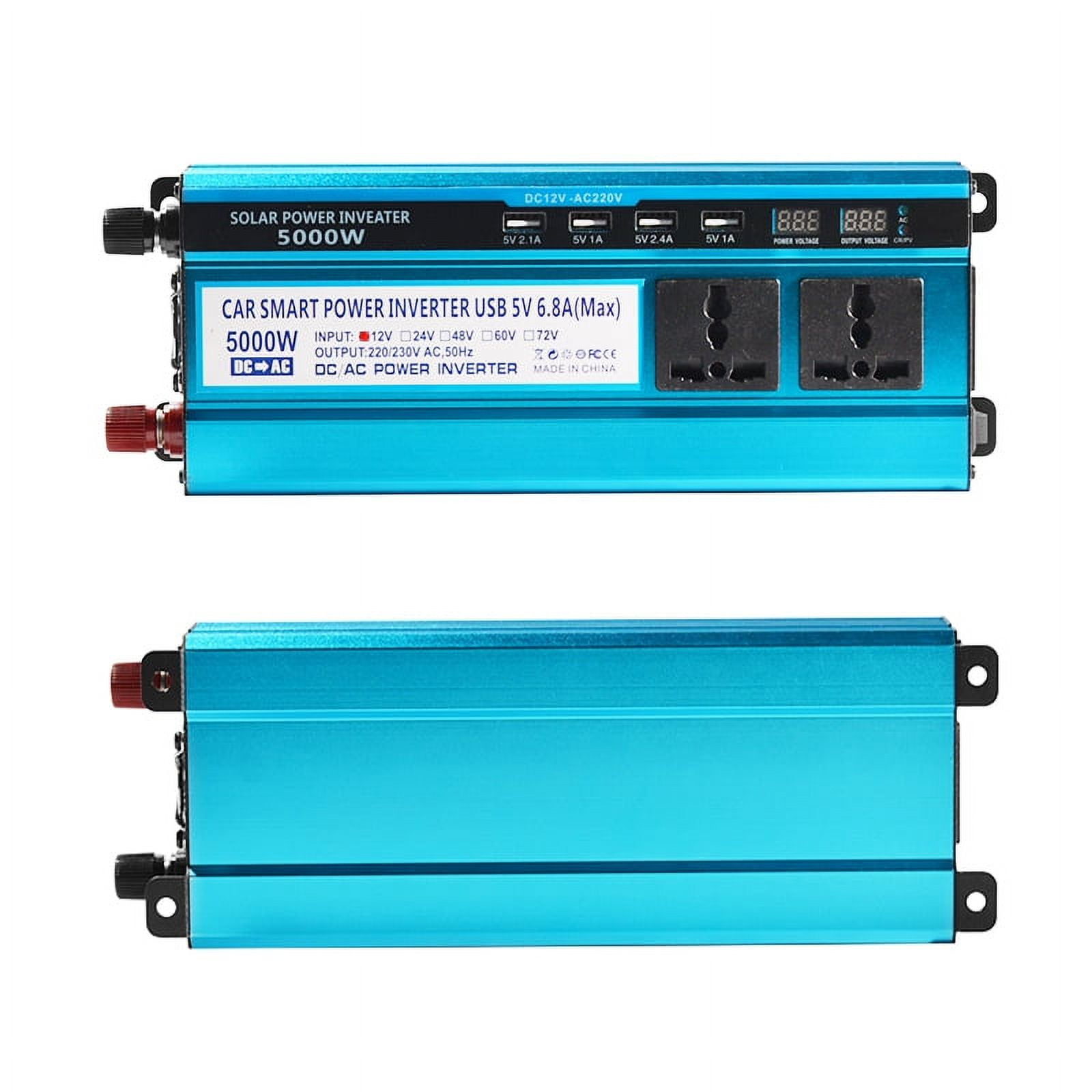 12/24/48/60V Inverter 5000W DC12V To AC220V LCD Solar Inverter With ...