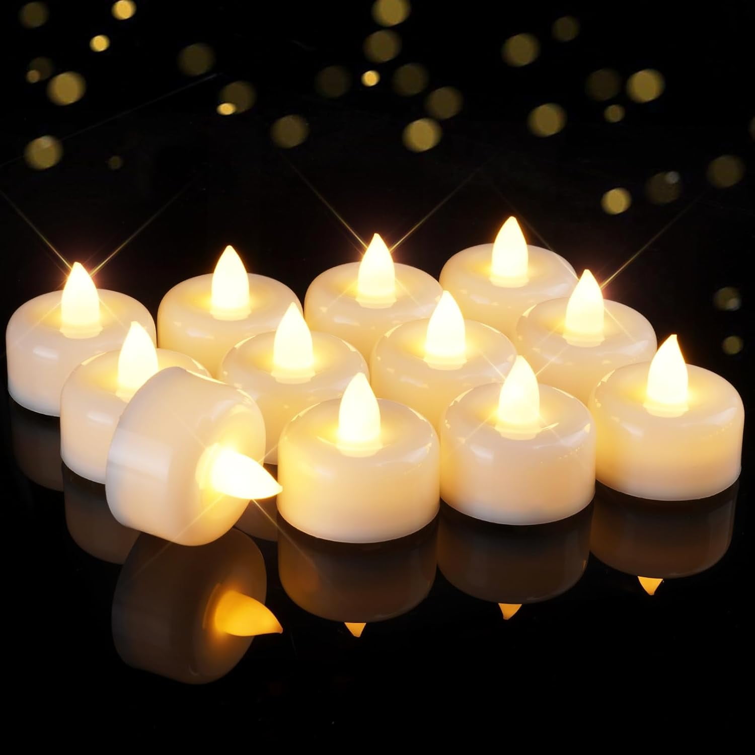 12/24/50/100/150Pack Battery Operated Tea Lights Candles, Long Lasting ...