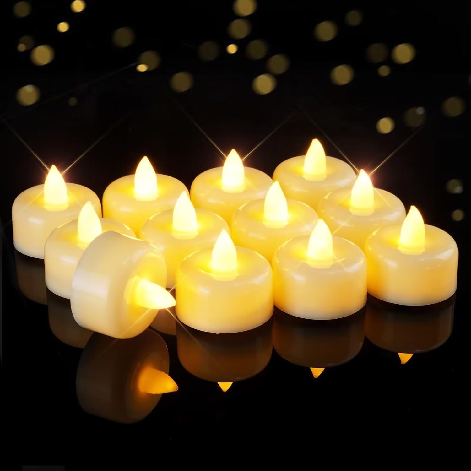 12/24/50/100/150Pack Flameless Candles, Battery Operated LED Tea Lights ...