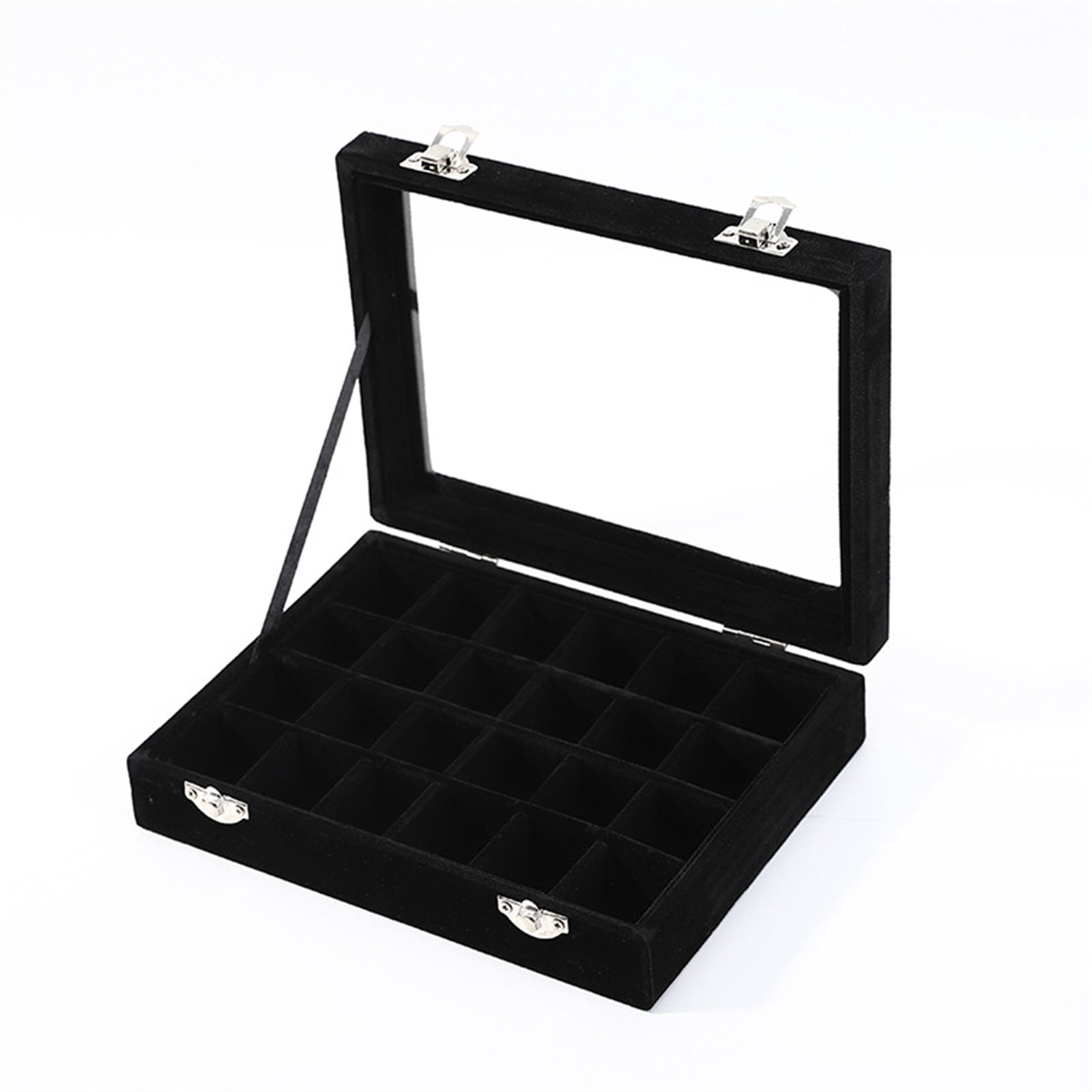 12/24 Grids Watch Organizer Necklace Earring Ring Storage Box ...