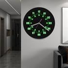 12/24 Hour Display Clock 10" BLACK Military Time Wall Clock With Remote ...