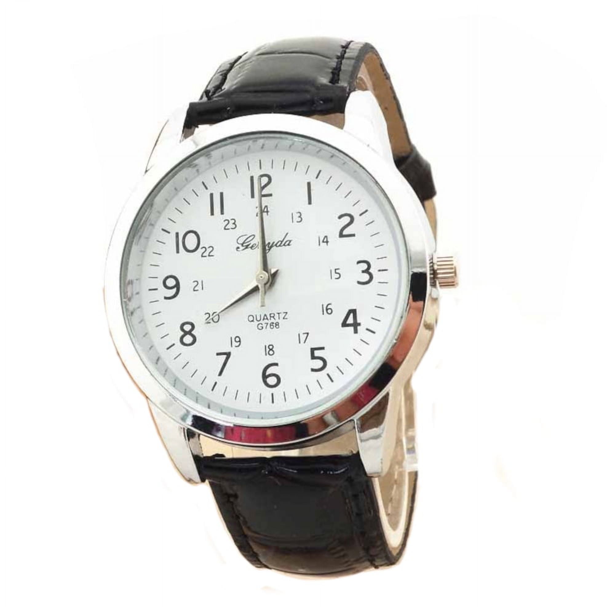 12/24 Hour Dual Number Face Watch Man Woman Unisex Casual Fashion Watch ...