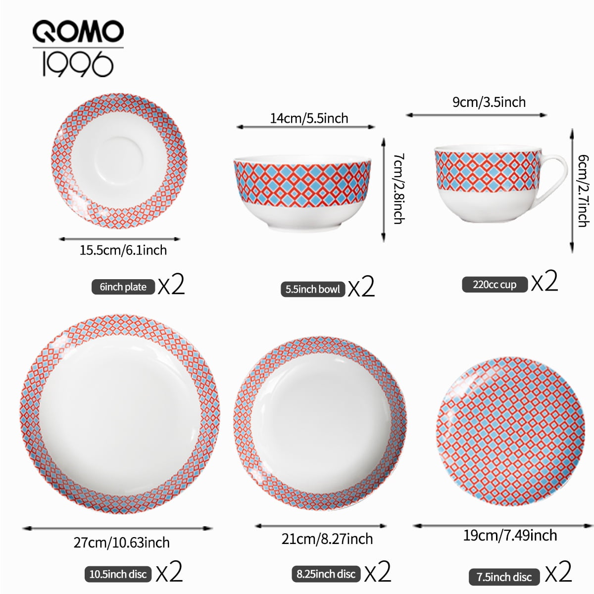 12/24-piece Dinnerware Set Ceramic Tableware For 4 Persons Kitchen ...